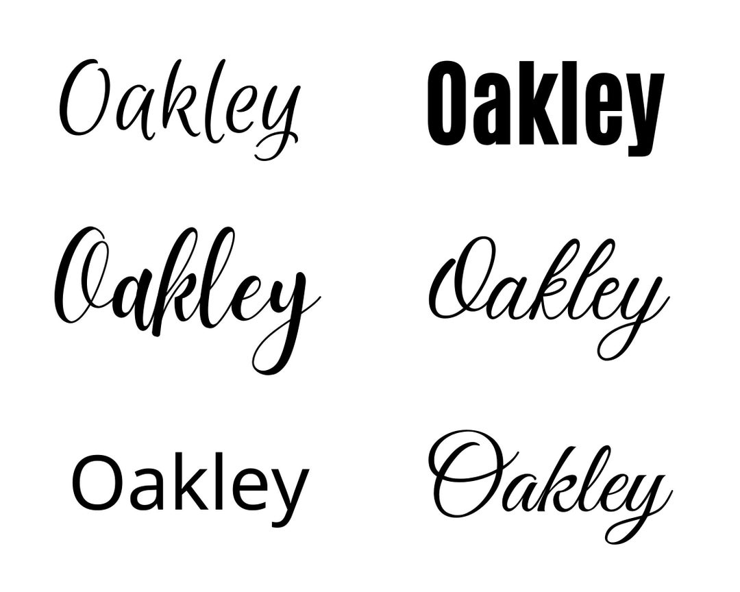 Oakley Svg , Oakley Baby Name Svg, Oakley Wedding Name Svg - Etsy