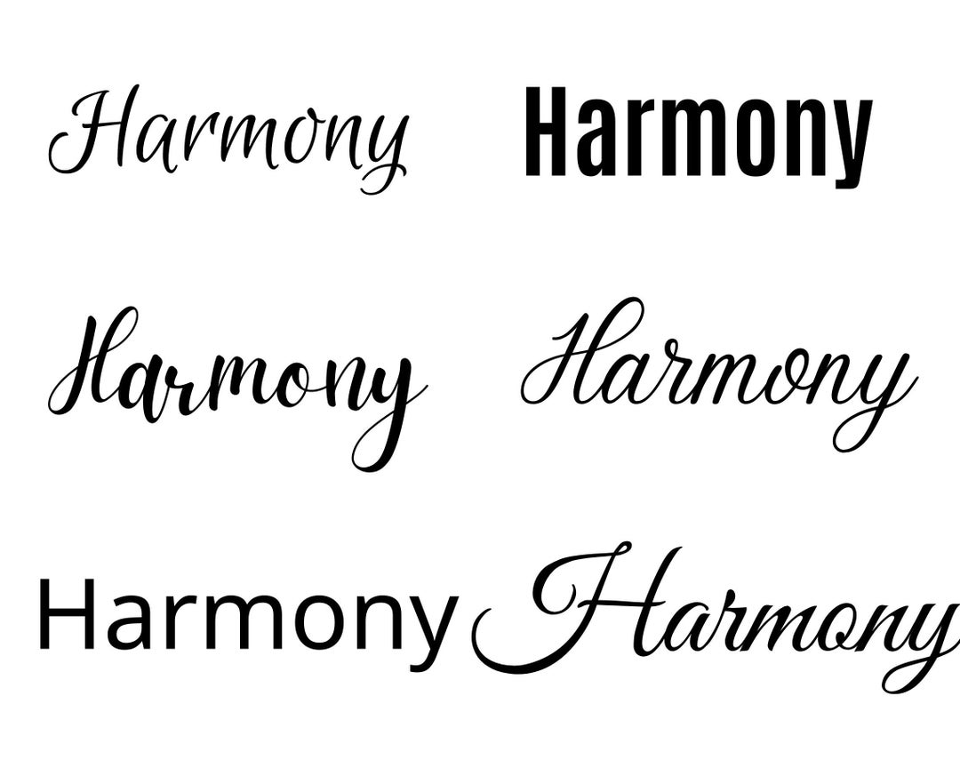 Harmony Svg , Baby Names Svg, Wedding Names Svg - Etsy