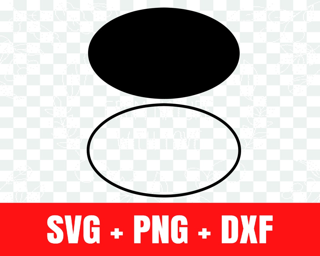 Oval Svg , Oval Silhouette Svg, Oval Outline Svg - Etsy