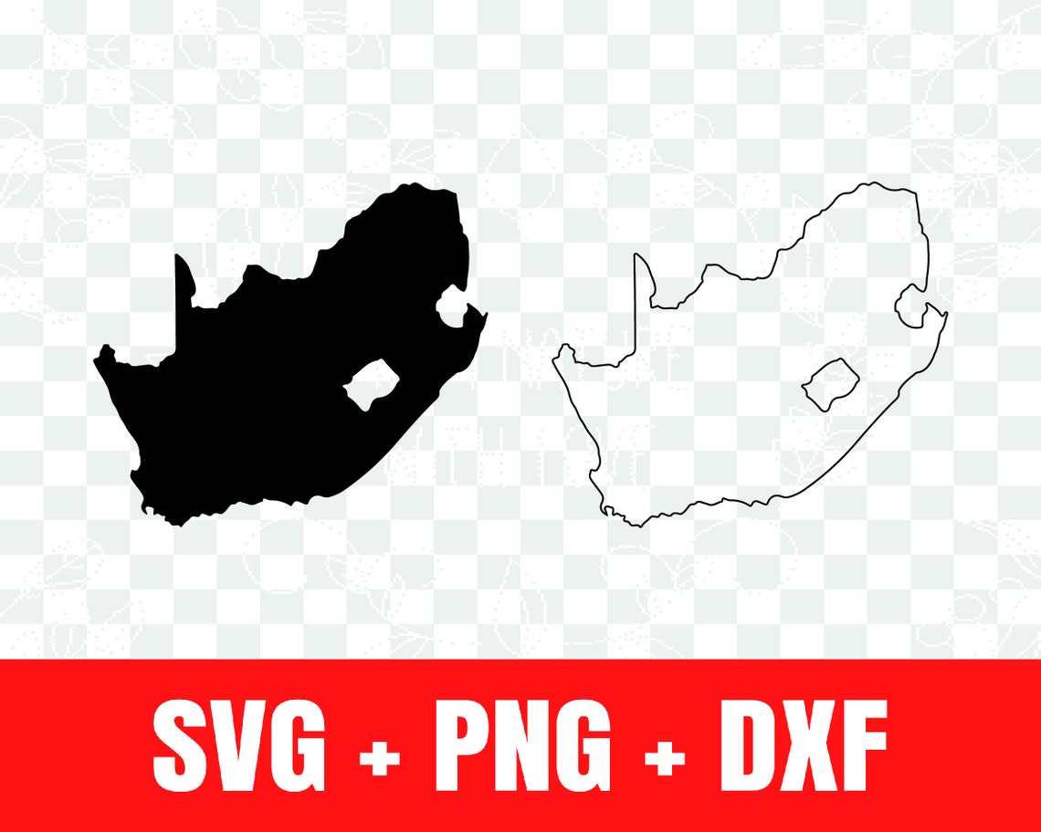 South Africa Map Svg South Africa Silhouette Svg South - Etsy