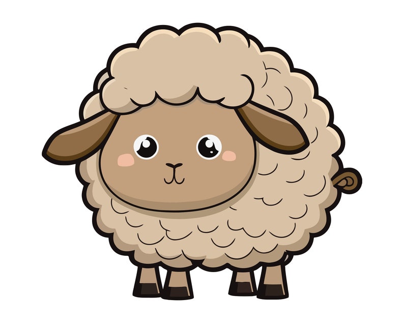 Cartoon Sheep SVG, Sheep Clip Art, Sheep Clipart, Sheep Cricut Svg - Etsy