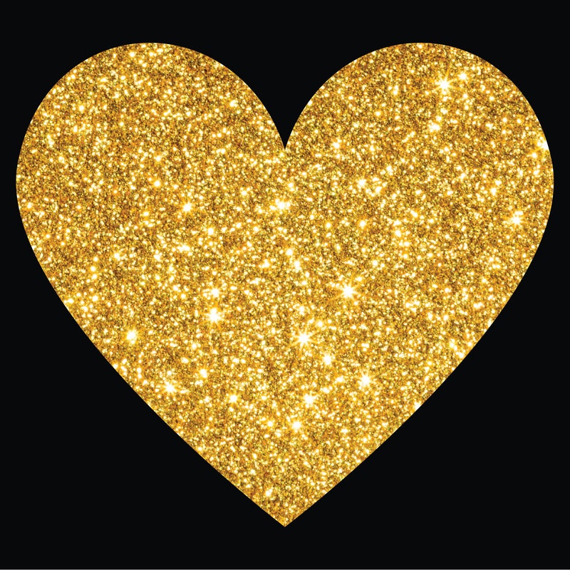 Gold Heart Stickers - Etsy