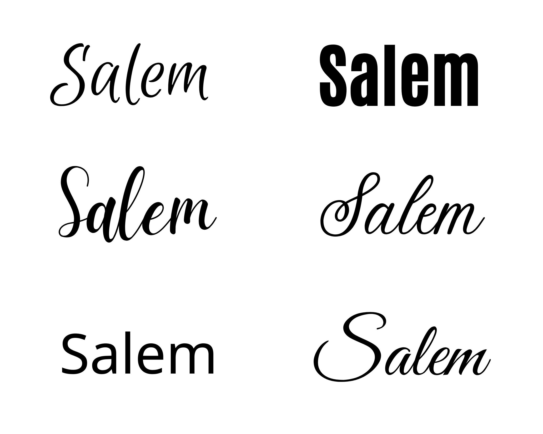 Salem Svg , Salem Baby Name Svg, Salem Wedding Name Svg - Etsy