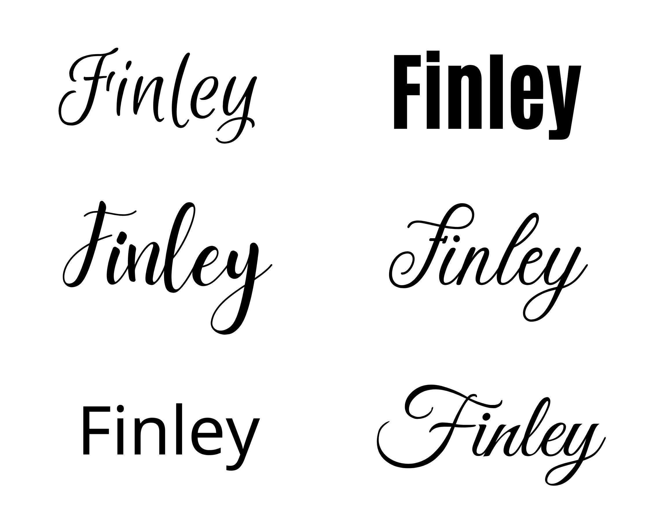 Finley Svg Finley Baby Name Svg Finley Wedding Name Svg - Etsy