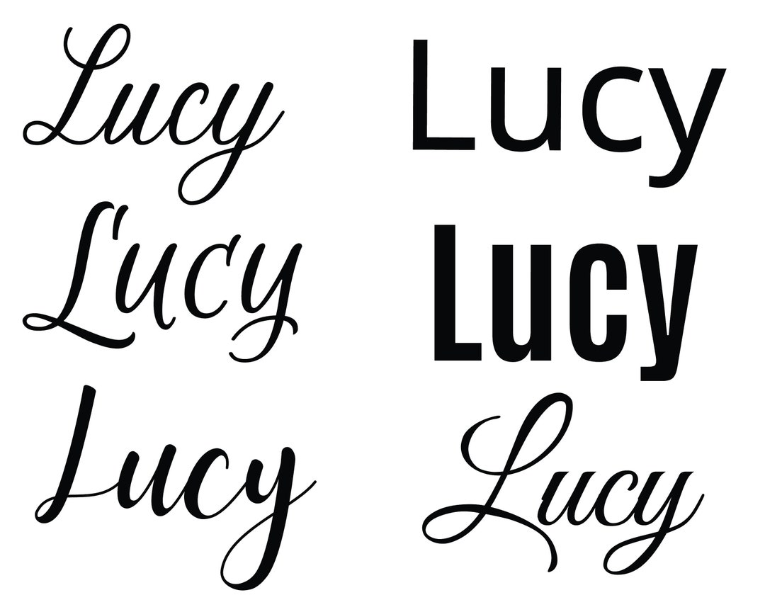 Lucy Svg , Baby Names Svg, Wedding Names Svg - Etsy