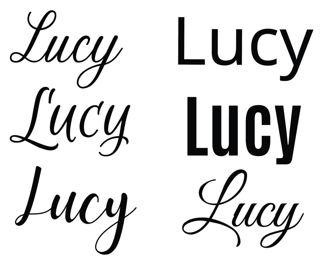Lucy Svg Baby Names Svg Wedding Names Svg - Etsy Lucy Svg Baby Names Svg Wedding Names Svg - Etsy