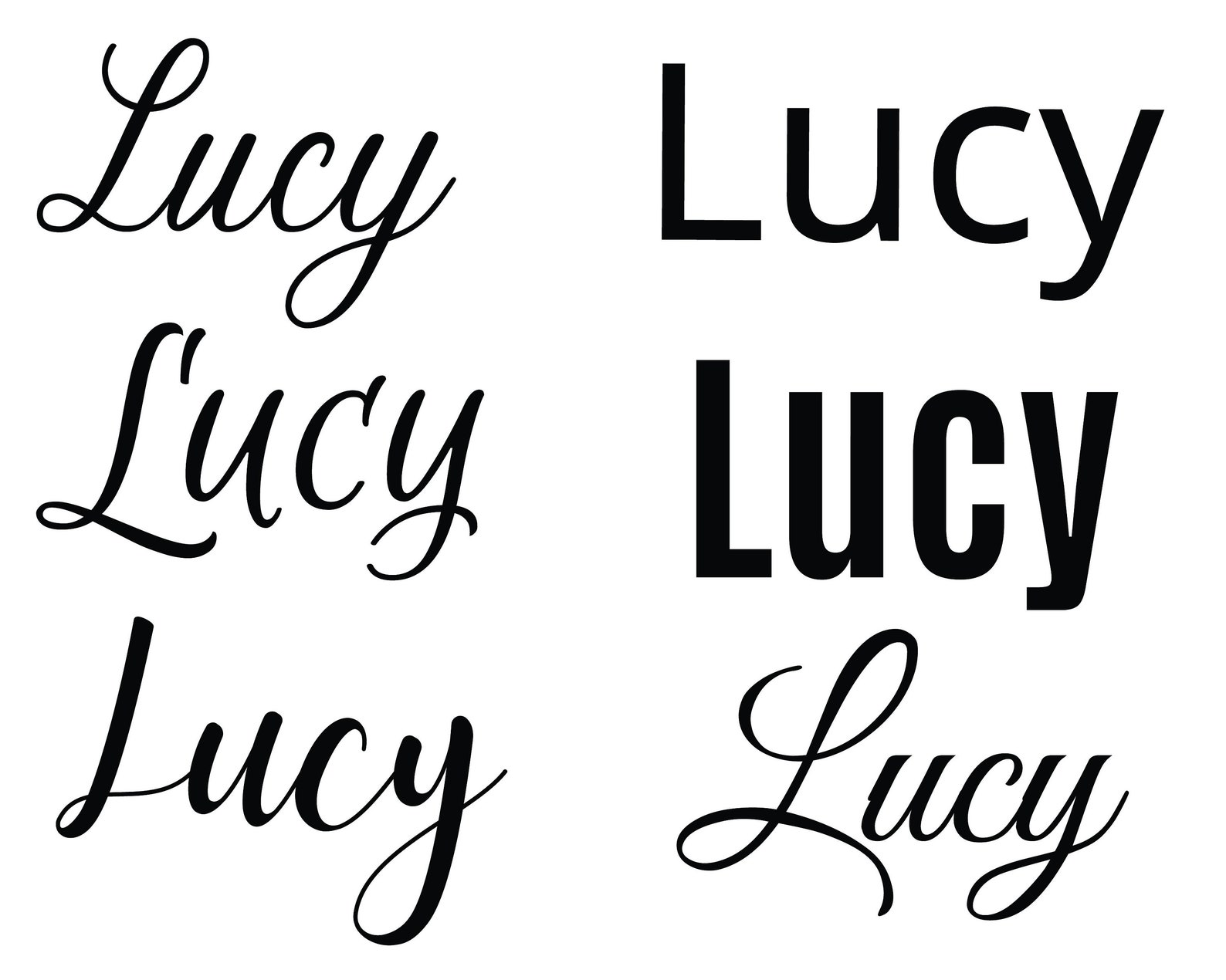 Lucy Svg Baby Names Svg Wedding Names Svg - Etsy