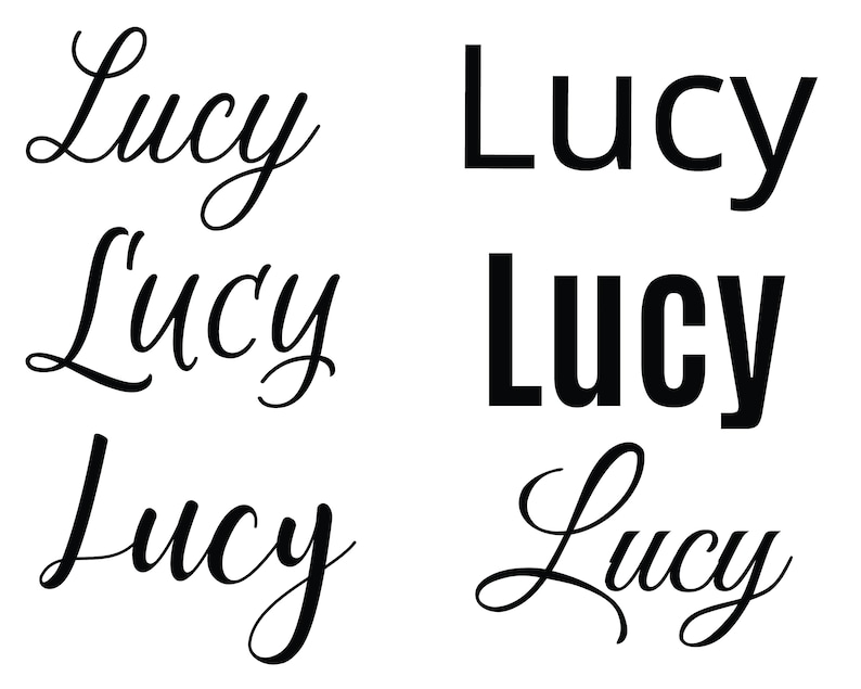 Lucy Svg Baby Names Svg Wedding Names Svg - Etsy