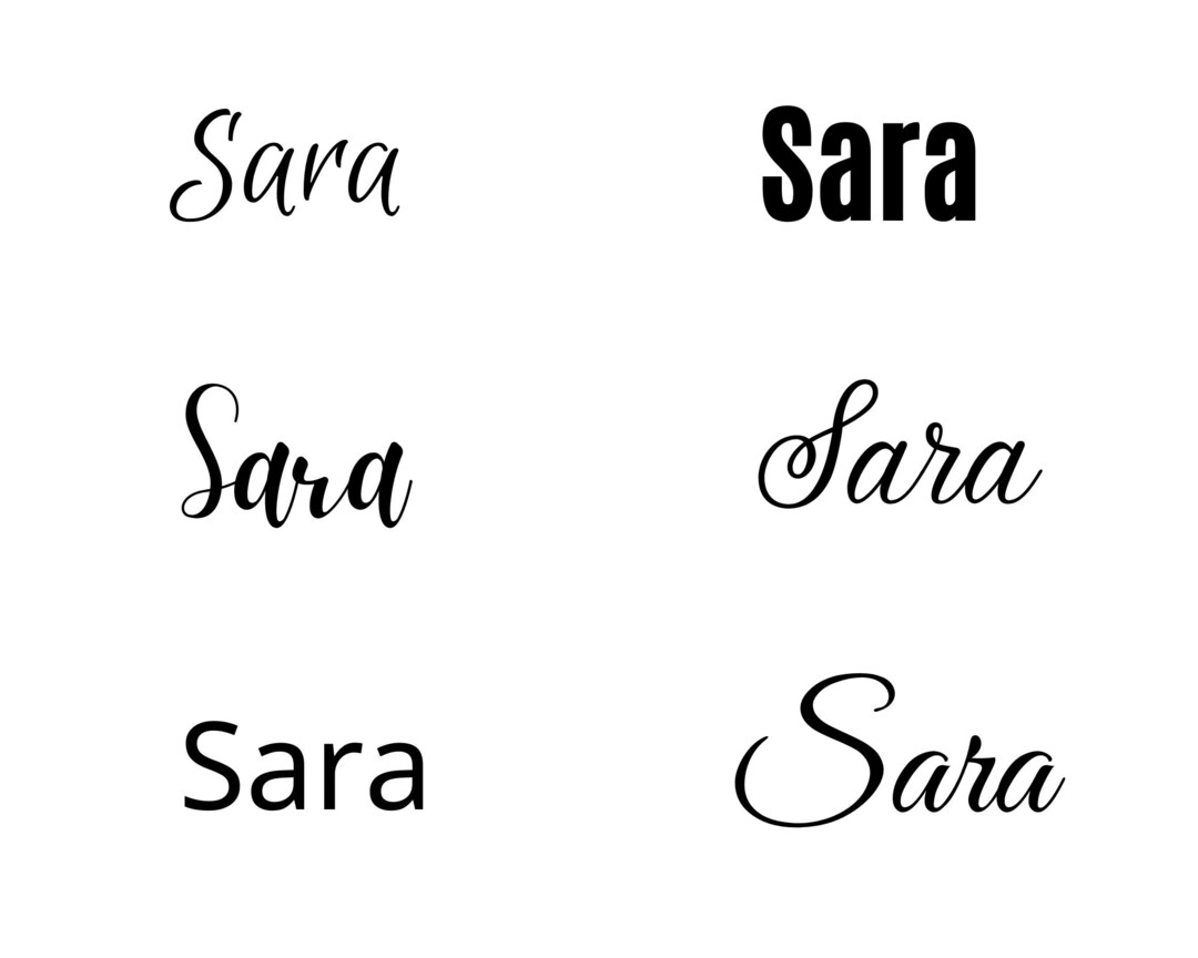 Sara Svg , Baby Names Svg, Wedding Names Svg - Etsy