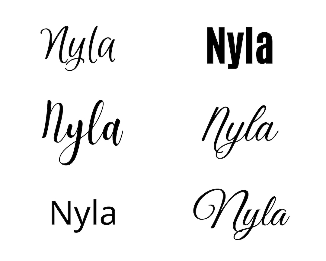 Nyla Svg , Nyla Baby Name Svg, Nyla Wedding Name Svg - Etsy