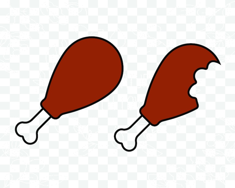 Chicken Drumstick Svg - Etsy