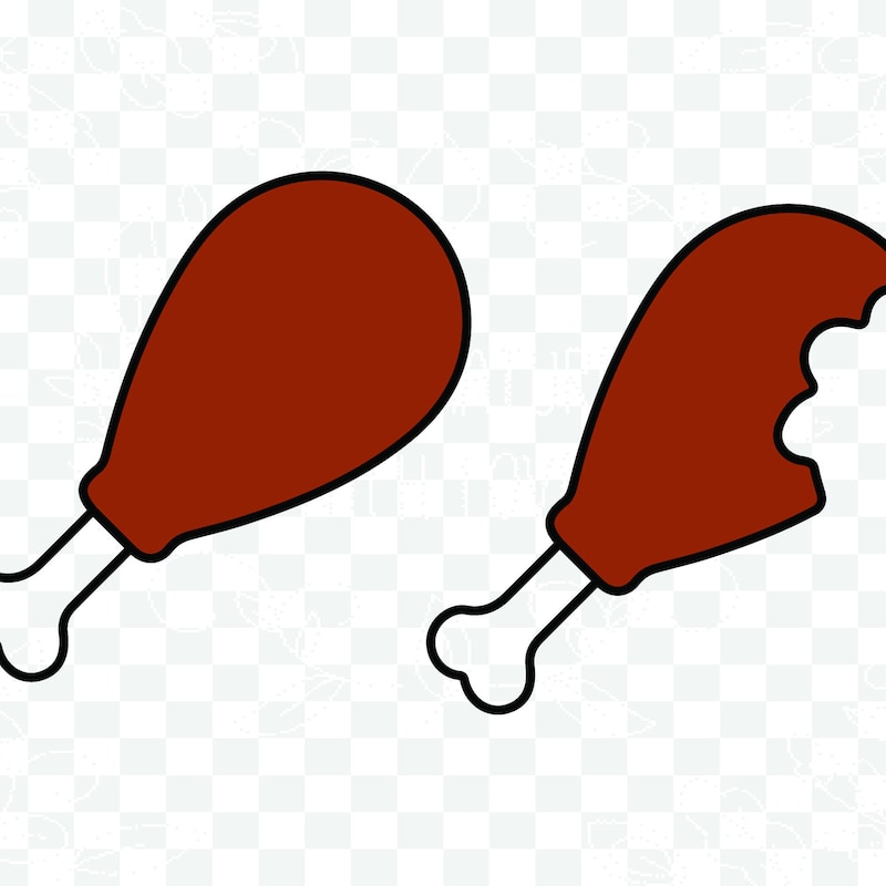 Chicken Drumstick Svg, - Etsy