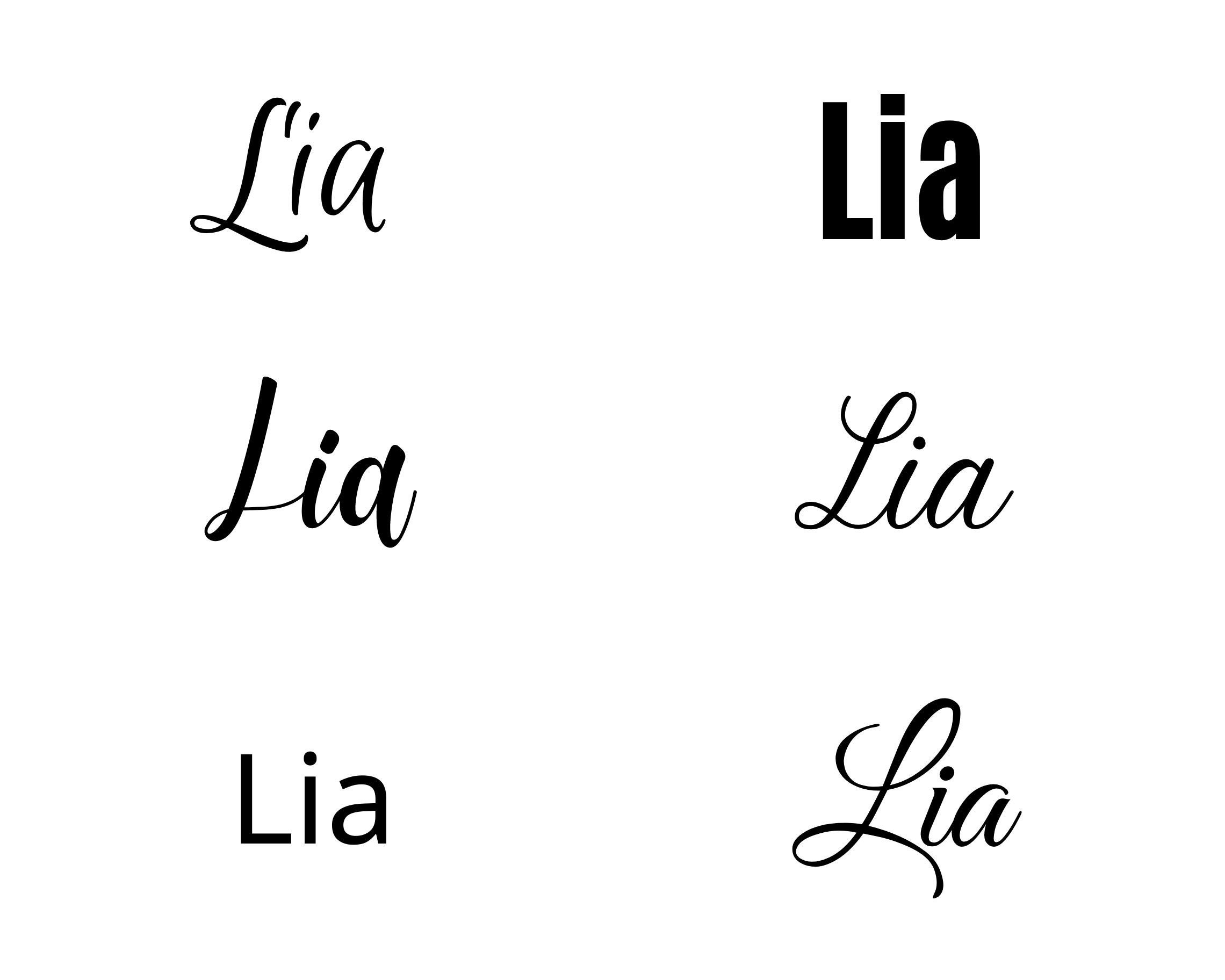 Lia Svg , Lia Baby Name Svg, Lia Wedding Name Svg - Etsy UK