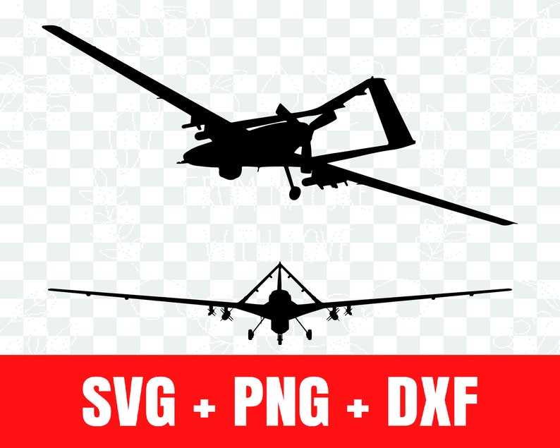 Military Drone Silhouette Svg Etsy