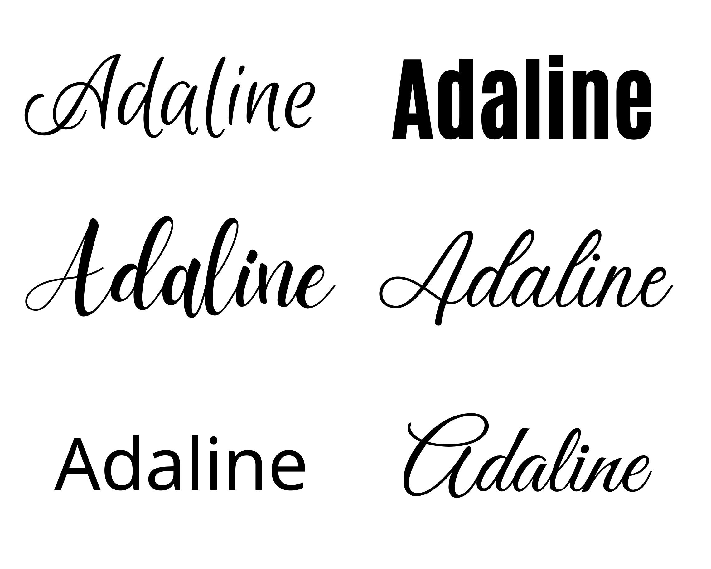 Adaline Svg , Adaline Baby Name Svg, Adaline Wedding Name Svg - Etsy