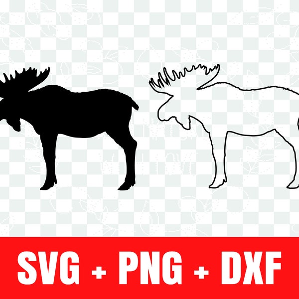 Moose Outline Svg - Etsy