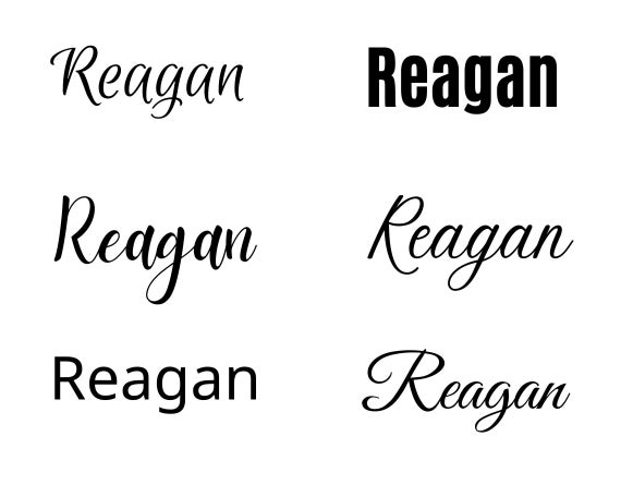Fonts For The Name Reagan