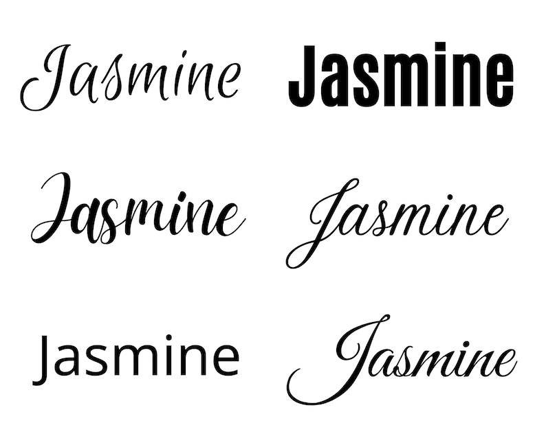 Jasmine Svg , Jasmine Baby Name Svg, Jasmine Wedding Name Svg - Etsy