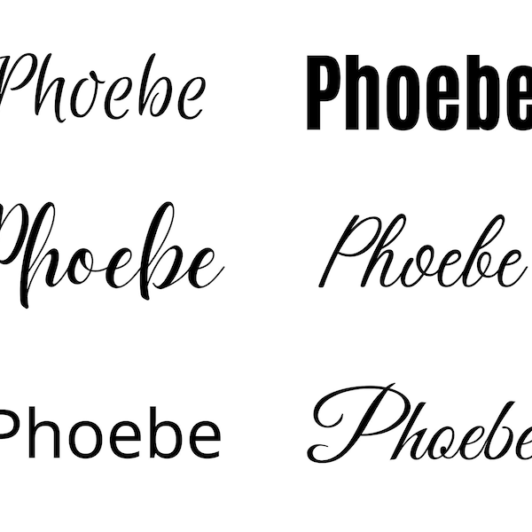 Phoebe Name Art - Etsy