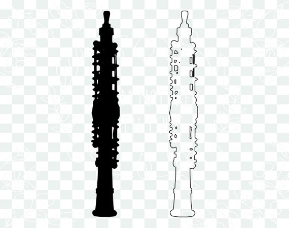 Oboe Silhouette Svg Oboe Outline Svg - Etsy UK