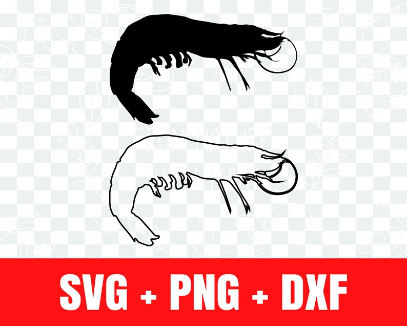 Shrimp Silhouette Svg Shrimp Outline Svg - Etsy