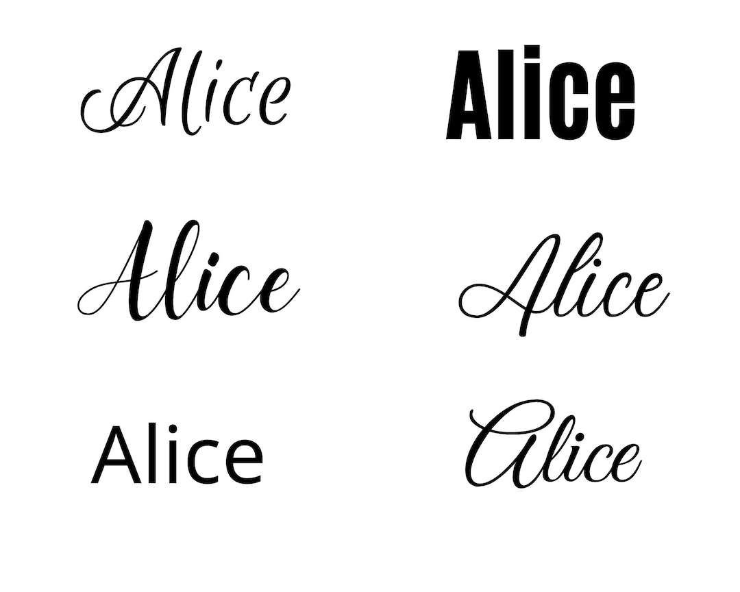 Alice Svg , Alice Baby Name Svg, Alice Wedding Name Svg - Etsy