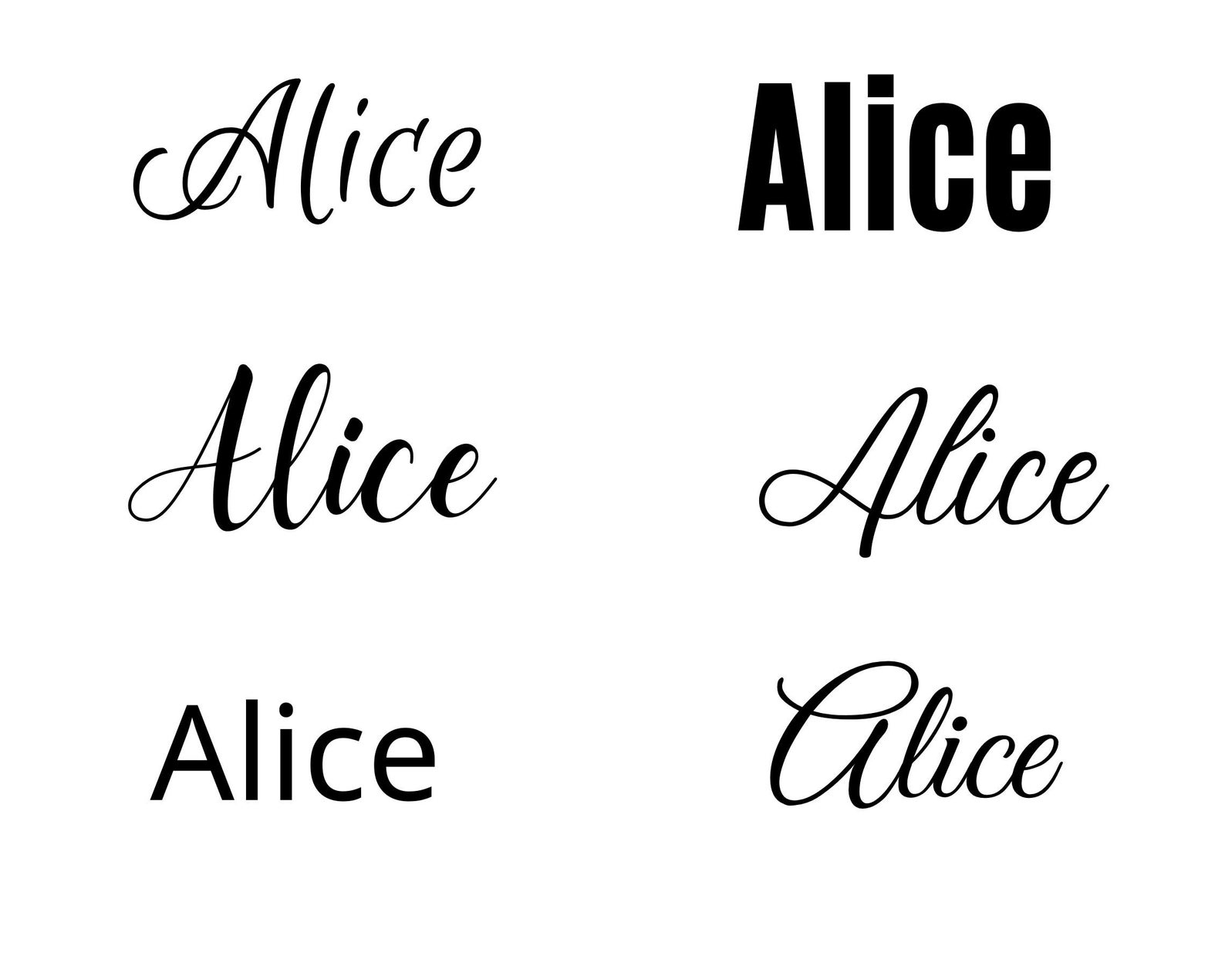 Alice Svg Alice Baby Name Svg Alice Wedding Name Svg - Etsy