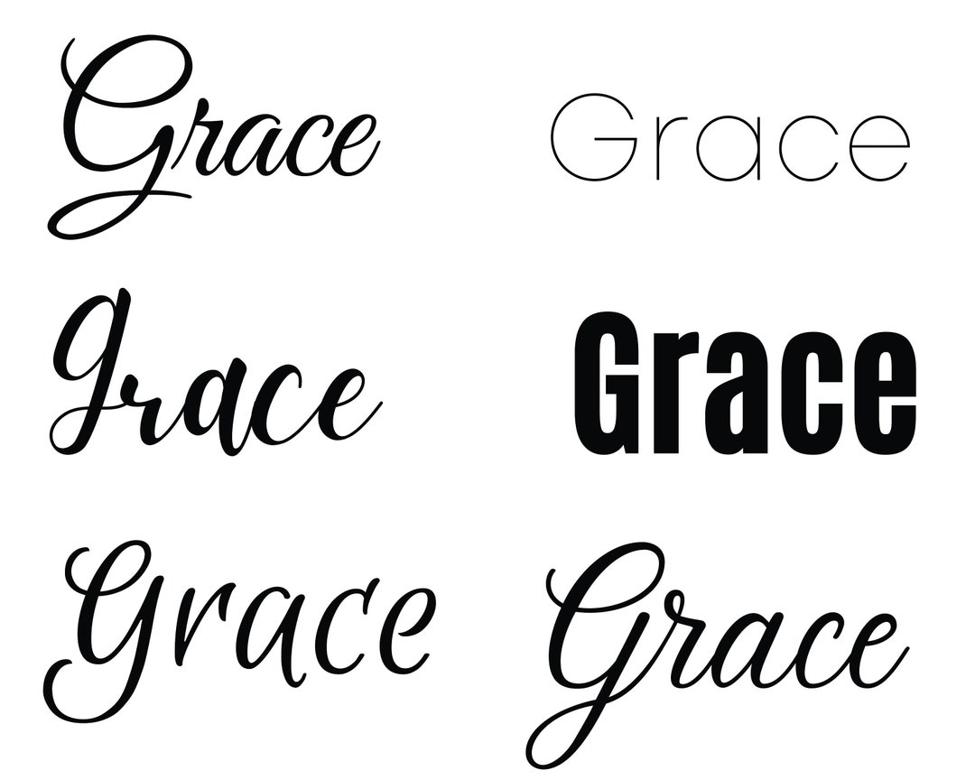 Grace Svg , Baby Names Svg, Wedding Names Svg - Etsy
