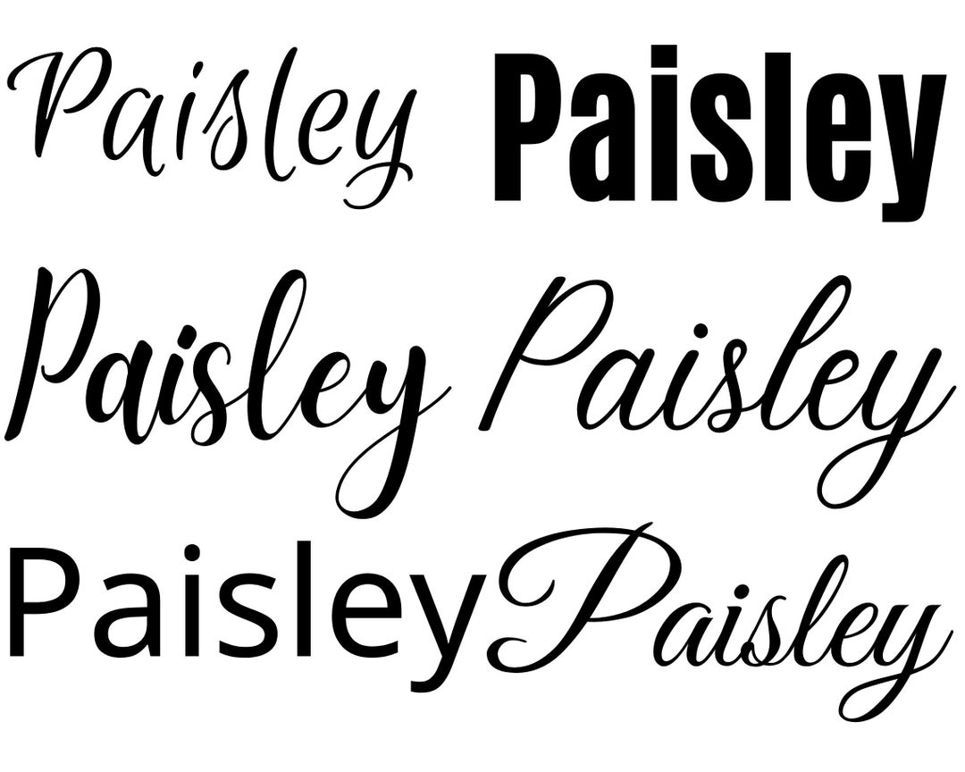 Paisley Svg , Paisley Baby Name Svg, Paisley Wedding Name Svg - Etsy