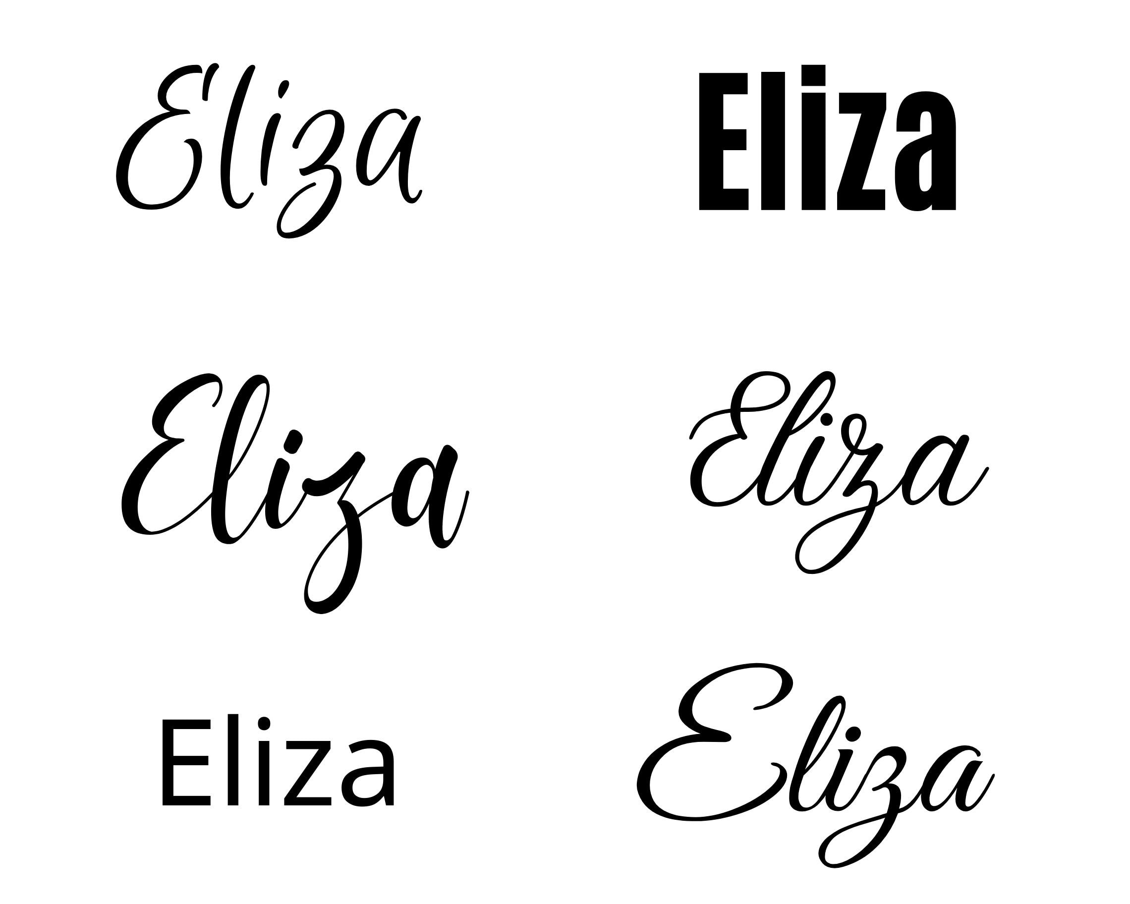 Eliza Svg Eliza Baby Name Svg Eliza Wedding Name Svg - Etsy