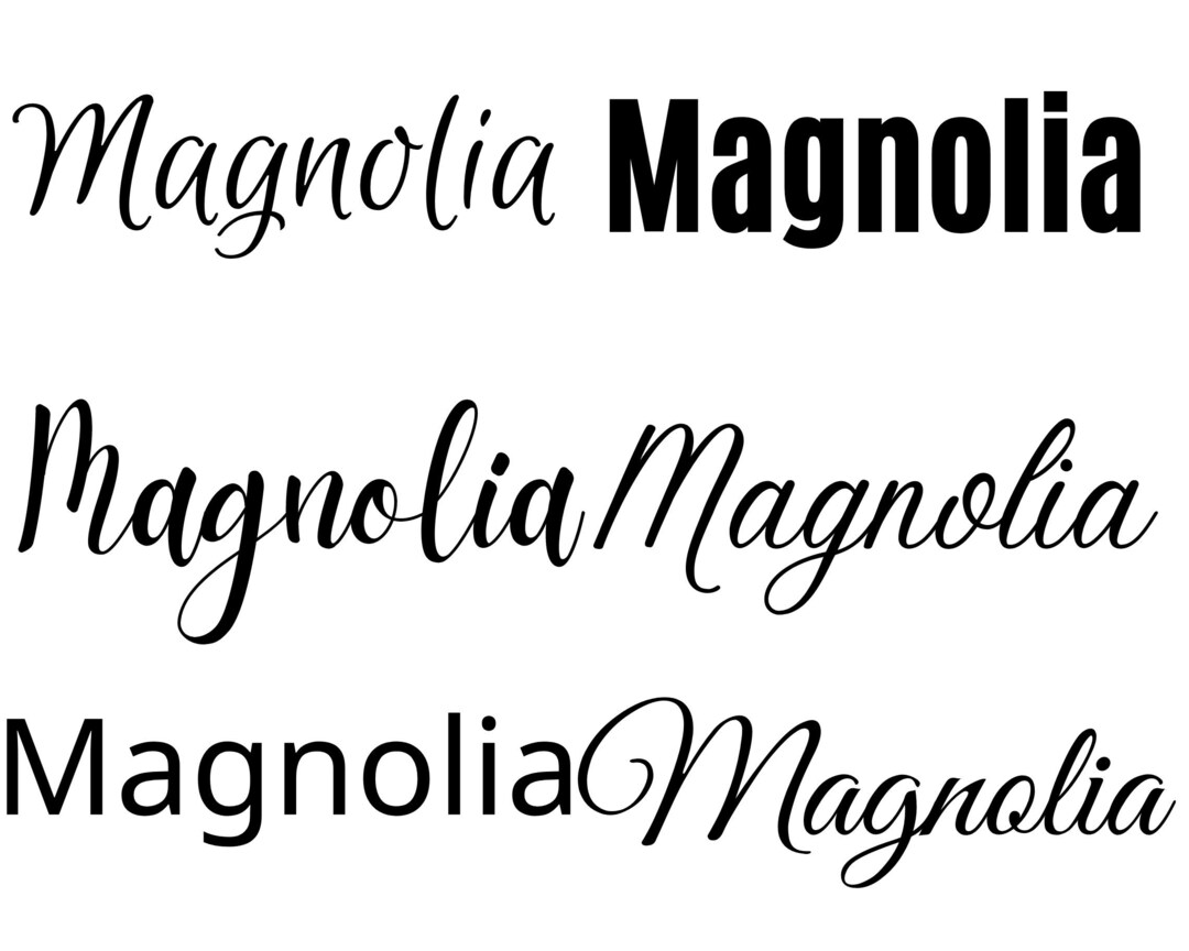 Magnolia Svg , Magnolia Baby Name Svg, Magnolia Wedding Name Svg - Etsy