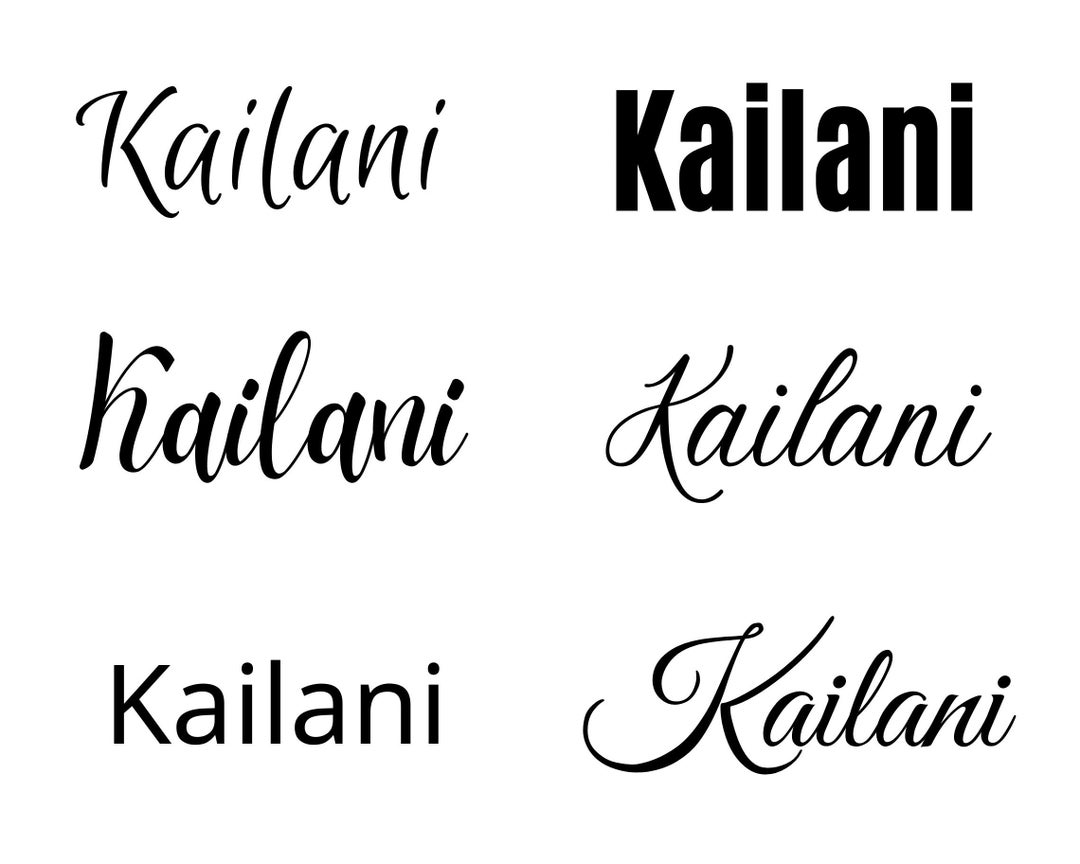 Kailani Svg , Kailani Baby Name Svg, Kailani Wedding Name Svg - Etsy