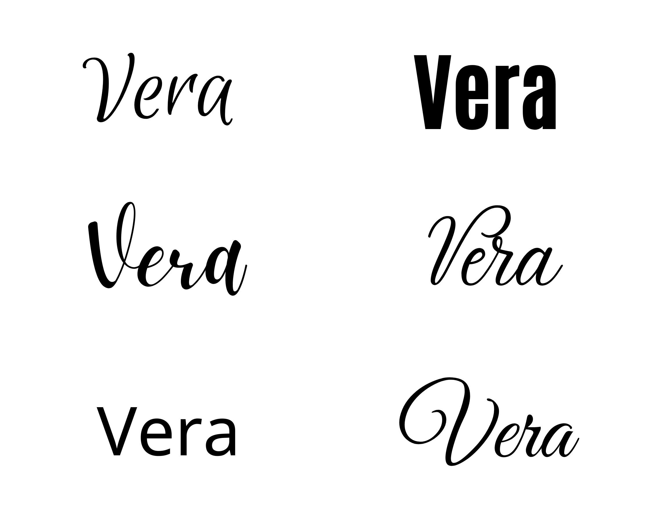 Vera Svg Vera Baby Name Svg Vera Wedding Name Svg - Etsy