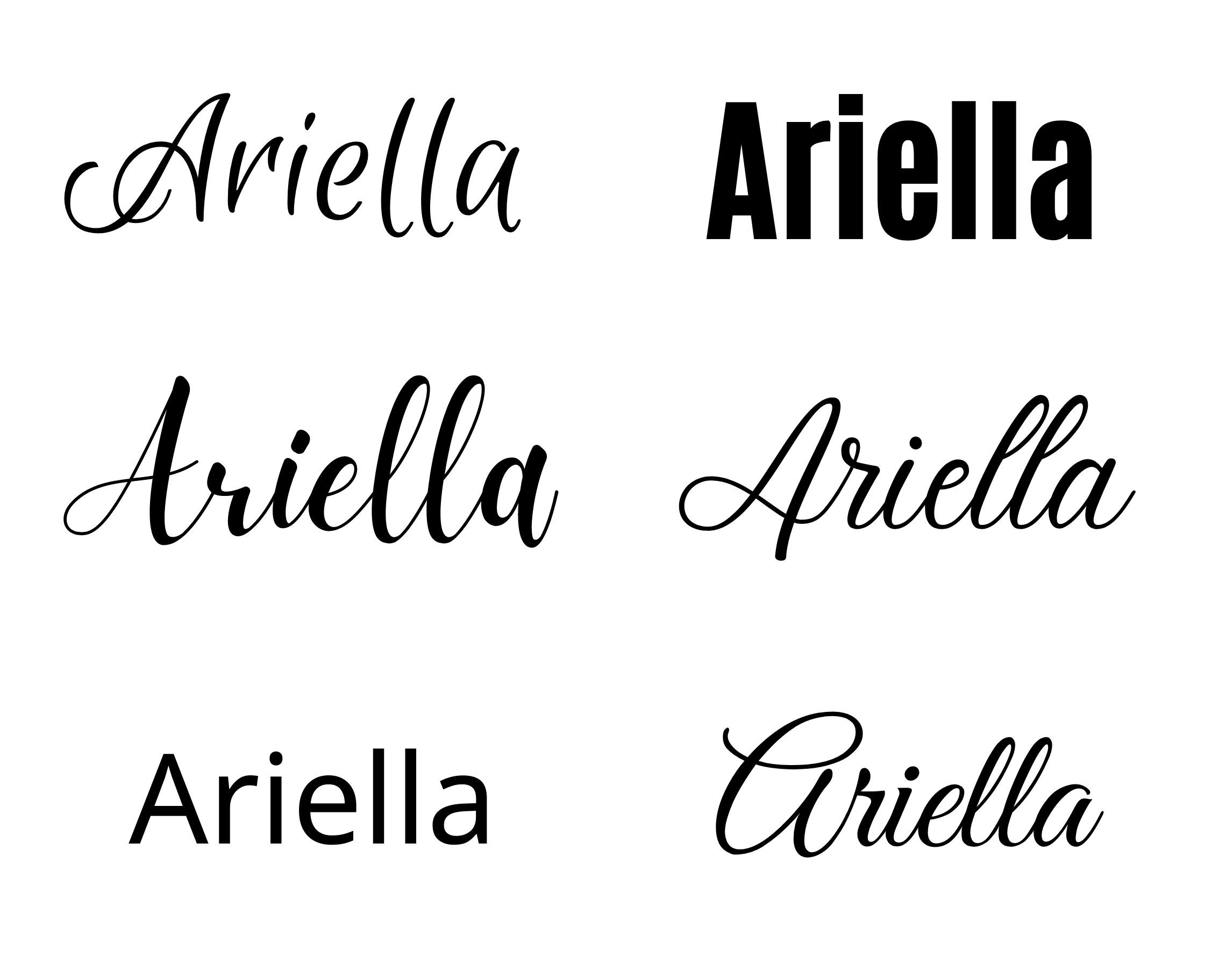 Ariella Svg Ariella Baby Name Svg Ariella Wedding Name Svg - Etsy Canada