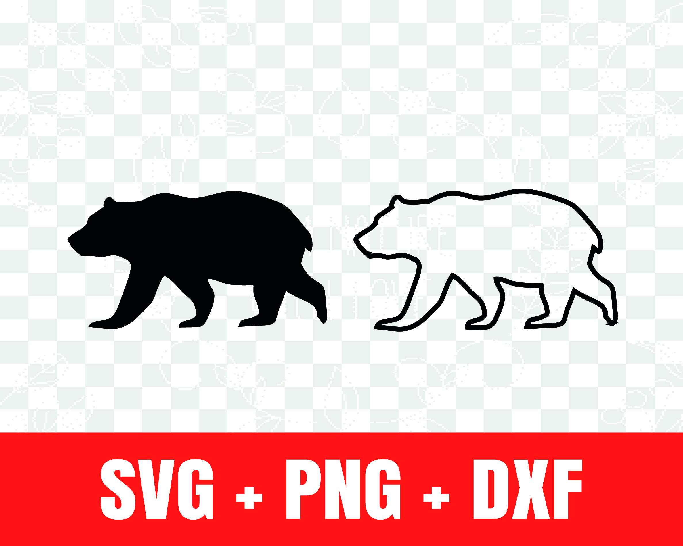 Bear Svg Png Dxf - Etsy
