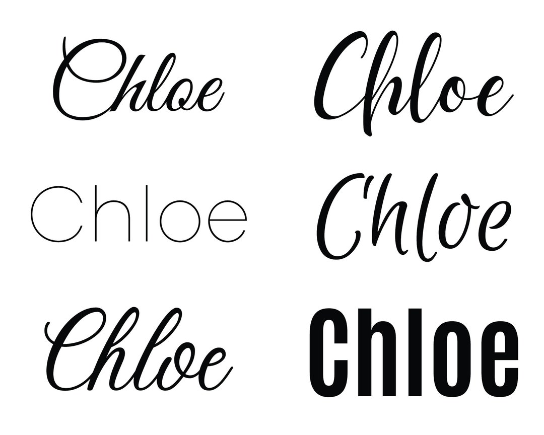 Chloe Svg , Baby Names Svg, Wedding Names Svg - Etsy