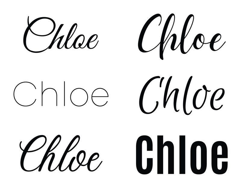 Chloe Svg , Baby Names Svg, Wedding Names Svg - Etsy