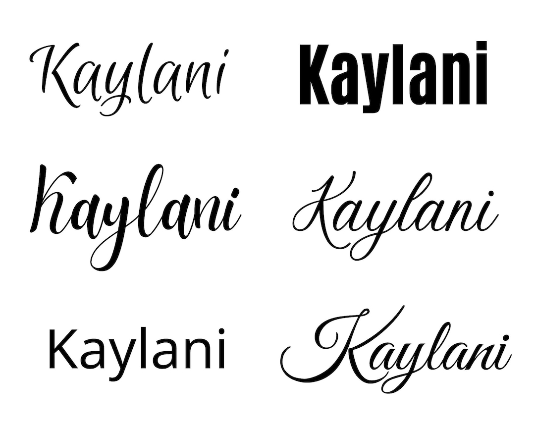 Kaylani Svg , Kaylani Baby Name Svg, Kaylani Wedding Name Svg - Etsy
