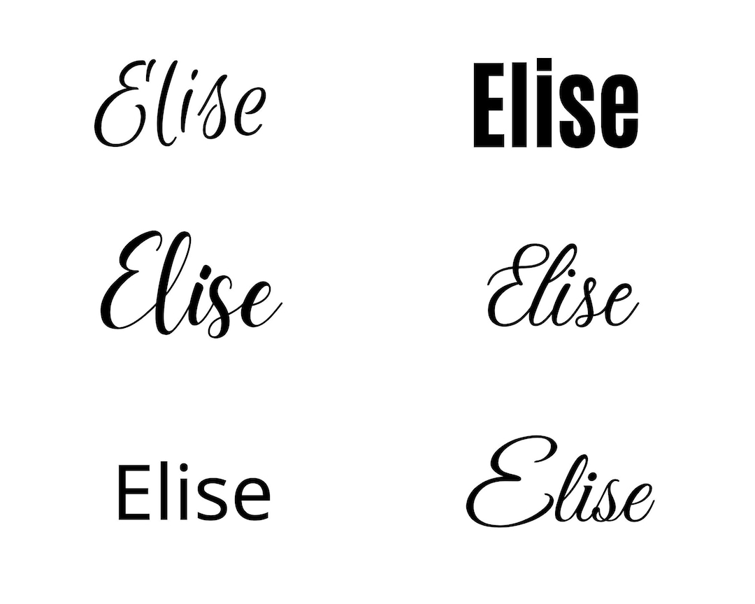 Elise Svg , Elise Baby Name Svg, Elise Wedding Name Svg - Etsy