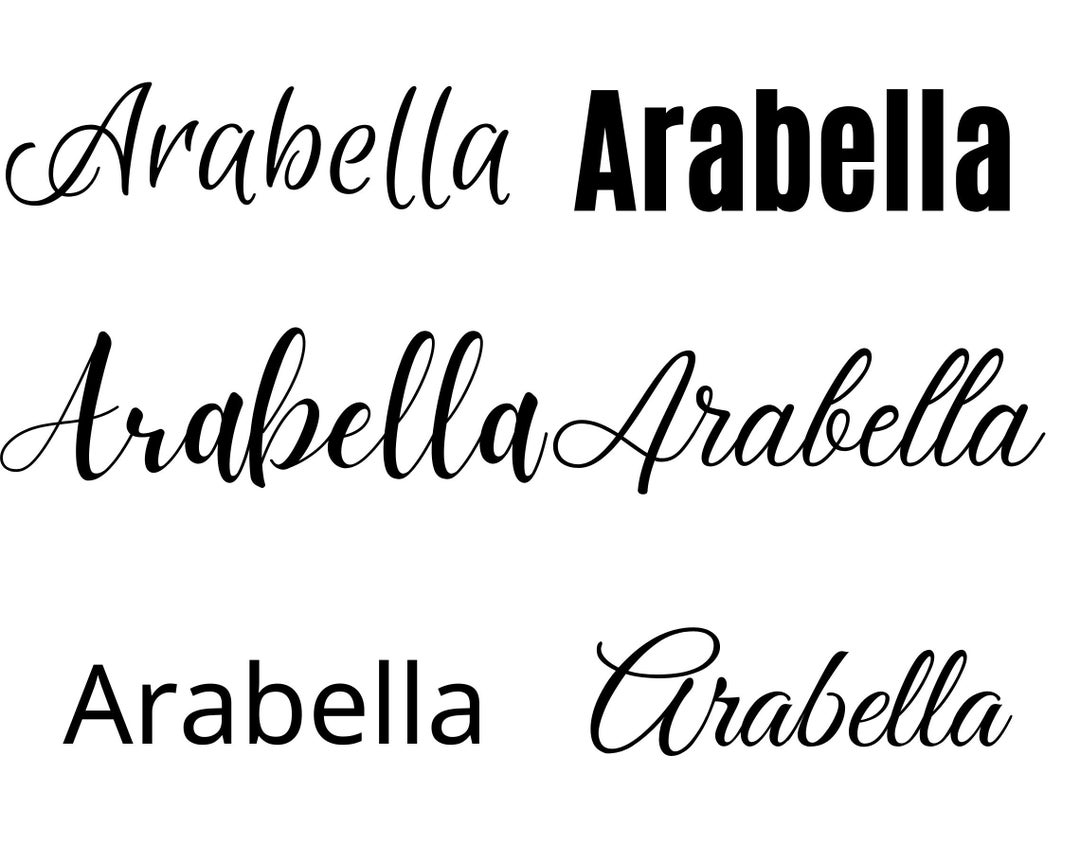 Arabella Svg , Baby Names Svg, Wedding Names Svg - Etsy