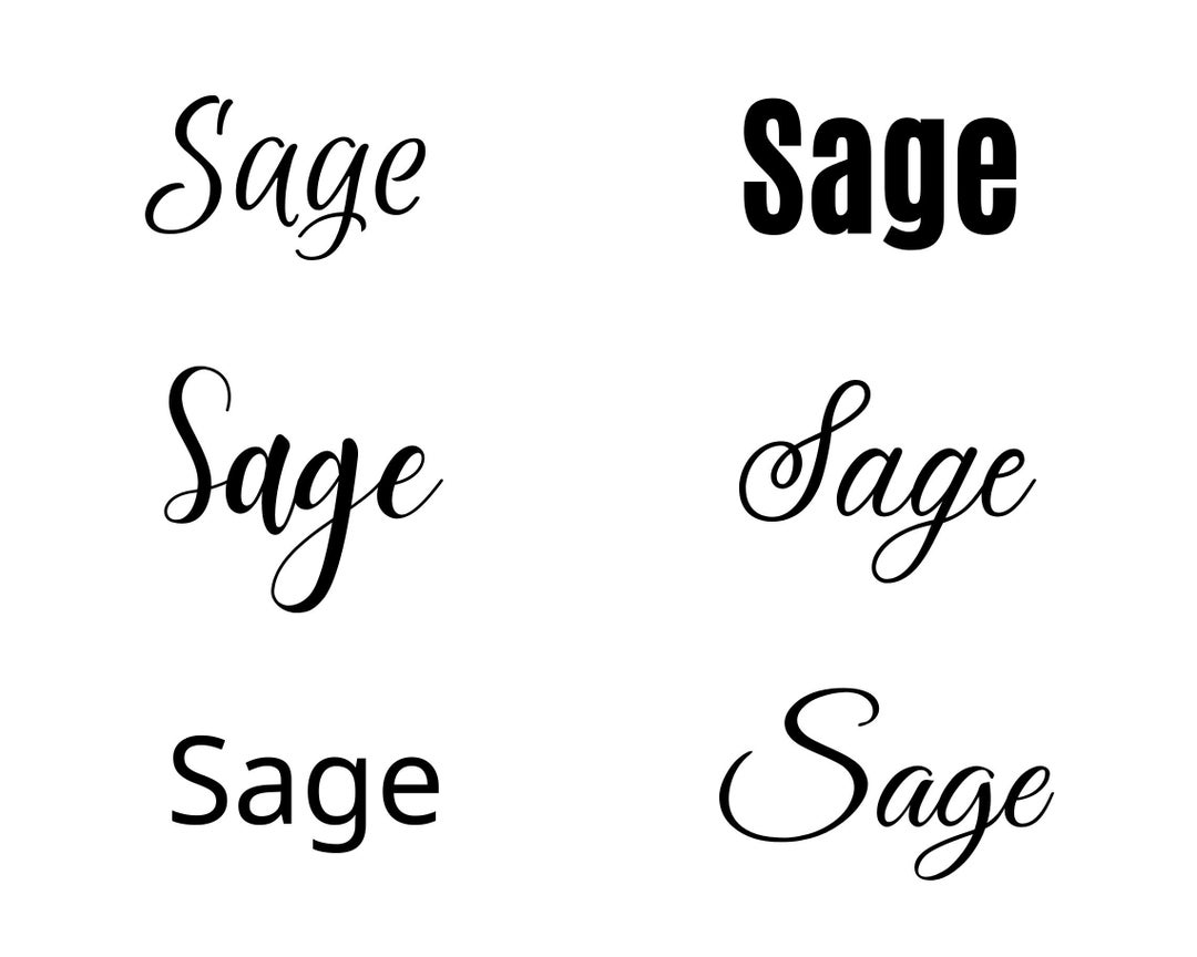 Sage Svg , Sage Baby Name Svg, Sage Wedding Name Svg - Etsy
