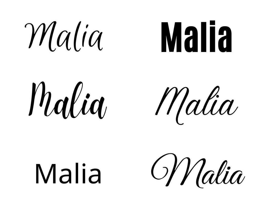 Malia Svg , Malia Baby Name Svg, Malia Wedding Name Svg - Etsy