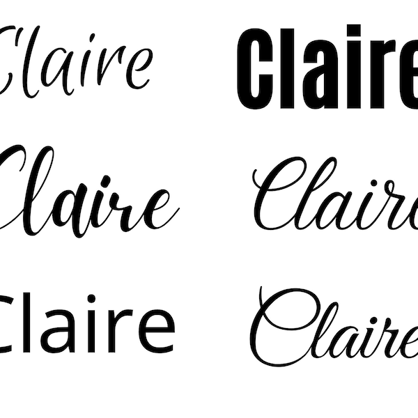 Claire Name Art - Etsy