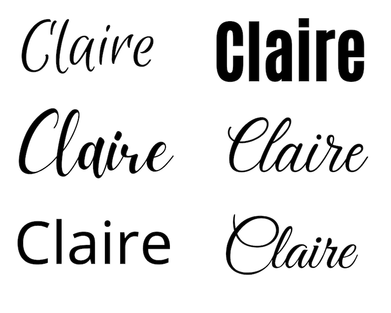 Claire Svg Claire Baby Name Svg Claire Wedding Name Svg - Etsy