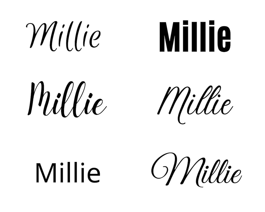 Millie Svg , Millie Baby Name Svg, Millie Wedding Name Svg - Etsy Australia
