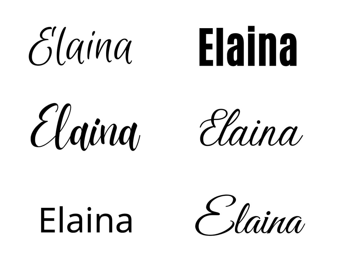 Elaina Svg , Elaina Baby Name Svg, Elaina Wedding Name Svg - Etsy
