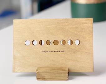 Moon Phase Birthday Card - Etsy