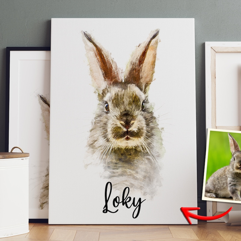 Bunny Portrait - Etsy