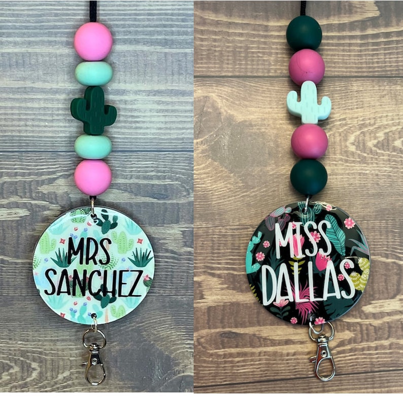 Cactus Lanyard (NEW - 2 Colors to Choose From!!) - Etsy