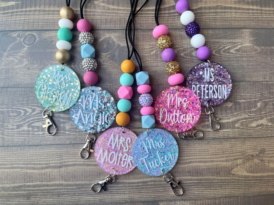 NEW Glitter Lanyards - Color Options 5 (check Out Color Options 1, 2, 3 ...